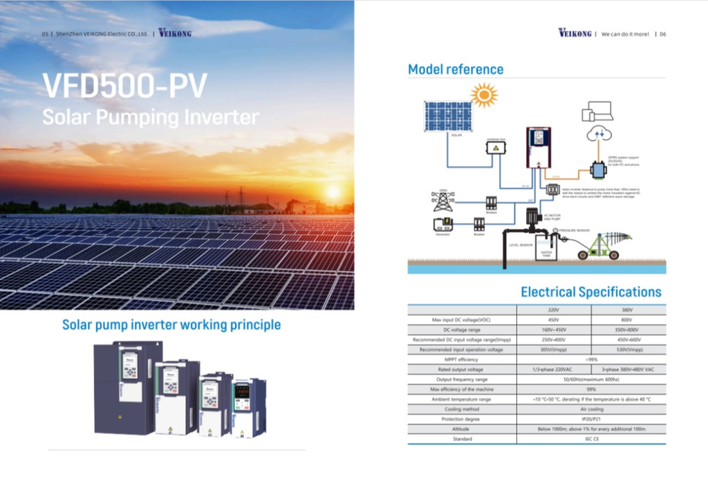 VFD500-PV Solar Pumping Inverter - Veikong Electric